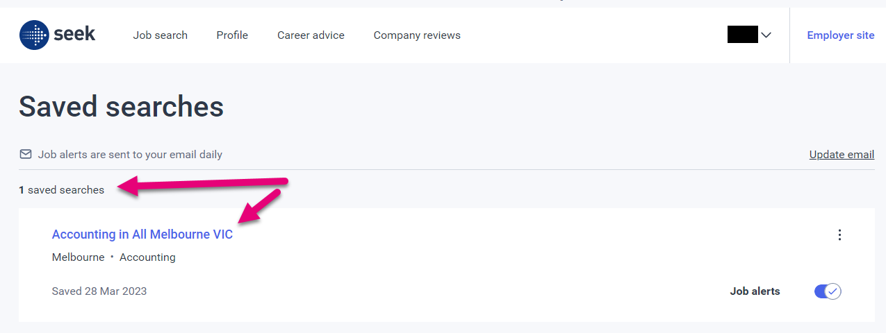 How do I save a search? - SEEK